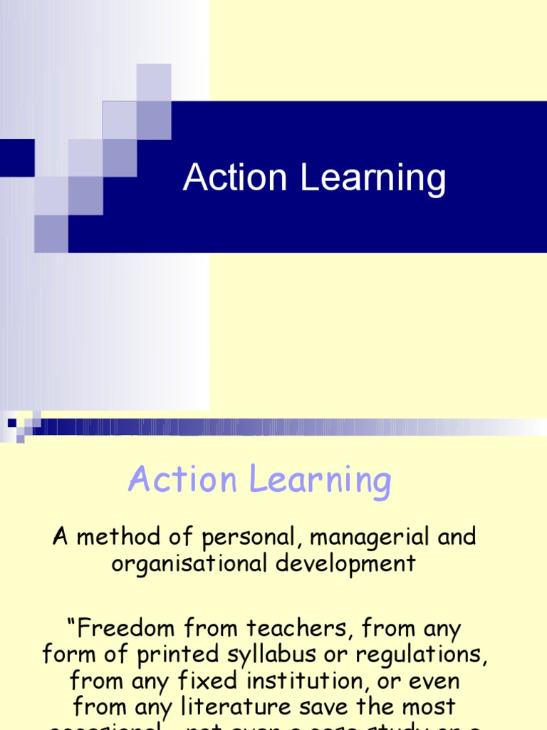 Action Learning | PDF | Learning | Psychology