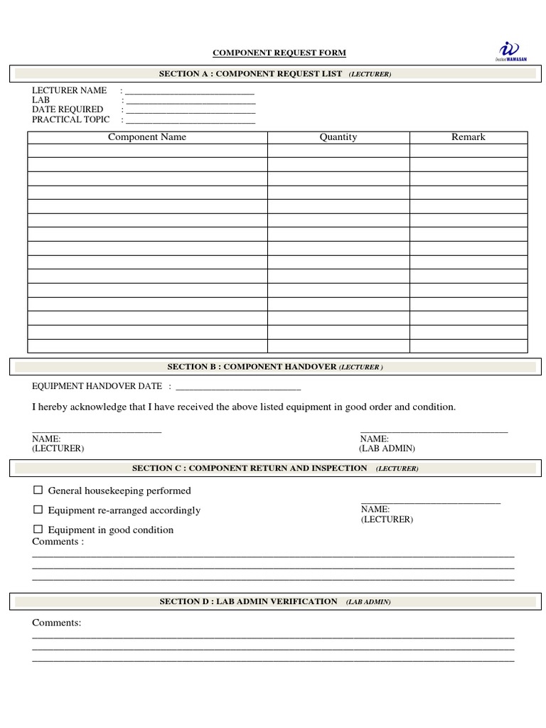 Laboratory Equipment Request Form | PDF
