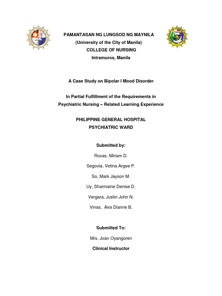 Front Page Case Study PLM Nursing | PDF