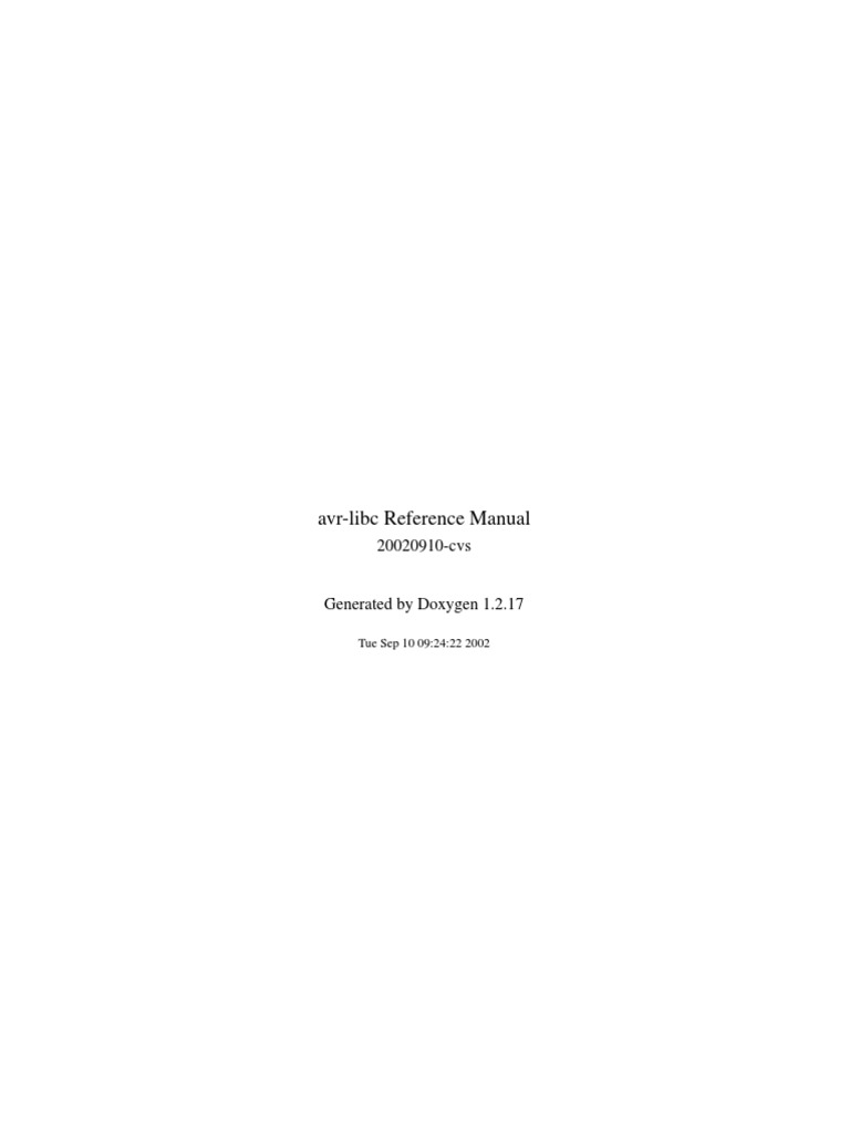 Avr Libc User Manual Pdf Pointer Computer Programming Integer Computer Science 0029