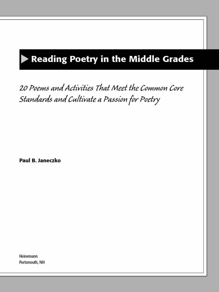 Reading Poetry in The Middle Grades | PDF | Poetry | Narration