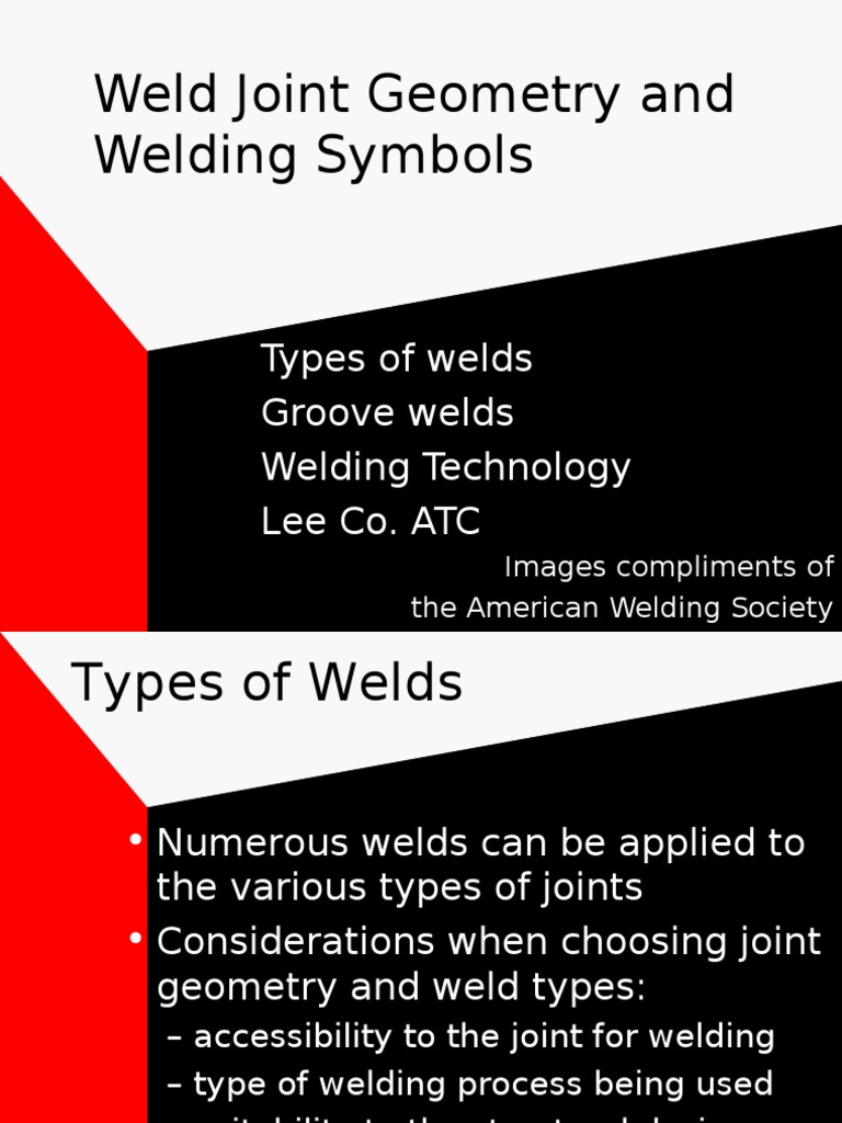 Weld Joint Geometry and Welding Symbols | PDF | Welding | Construction