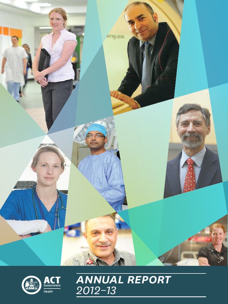 ACT Health Annual Report 2012-13 | PDF | Health Professional | Health Care