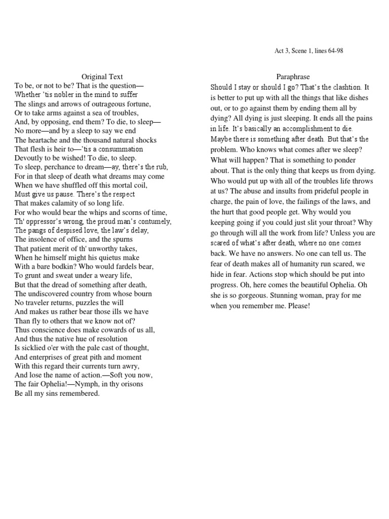 hamlets third soliloquy act 3 | Plays Based On European Myths And ...