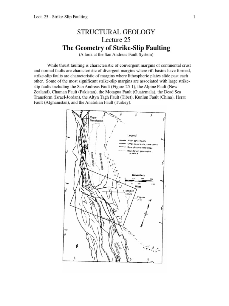 The Geometry of Strike-Slip Faulting: Structural Geology | PDF | Fault ...