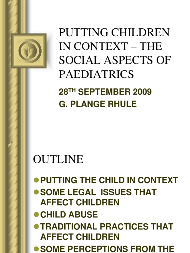 Social Aspects of Pediatric Care | PDF | Child Abuse | Best Interests