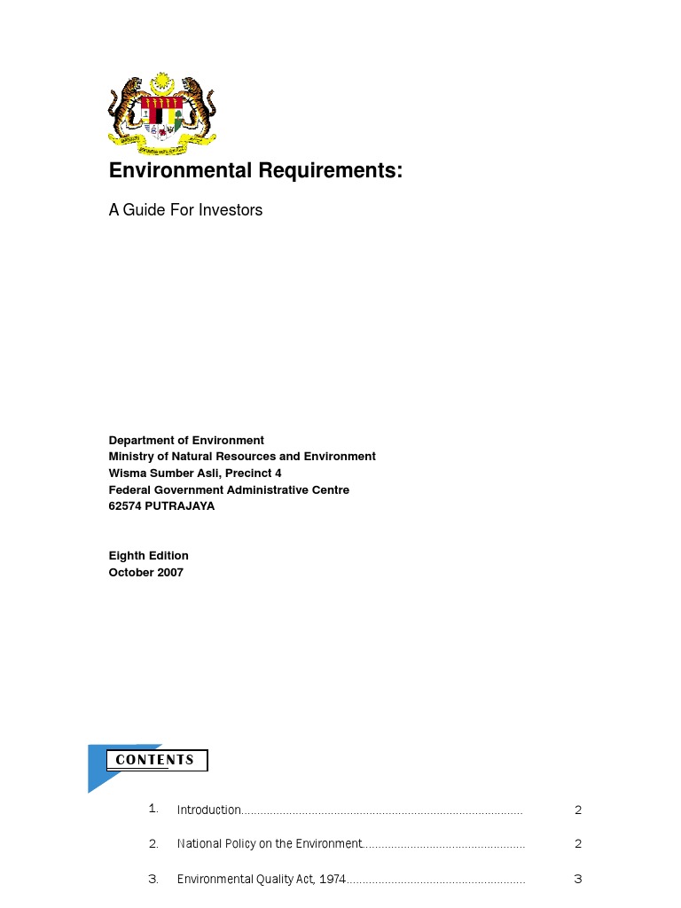 Environmental Requirements | PDF | Environmental Impact Assessment ...