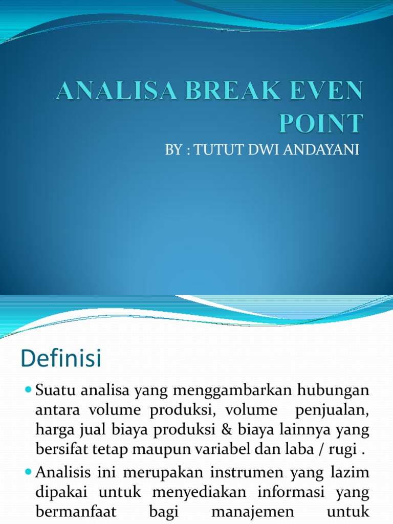 Materi BEP | PDF
