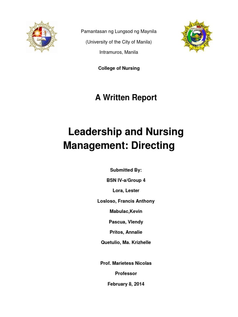 Nursing Management-Directing | PDF | Leadership | Motivation