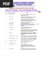 List of Is Codes Used in Civil Engineering | PDF | Concrete | Cement