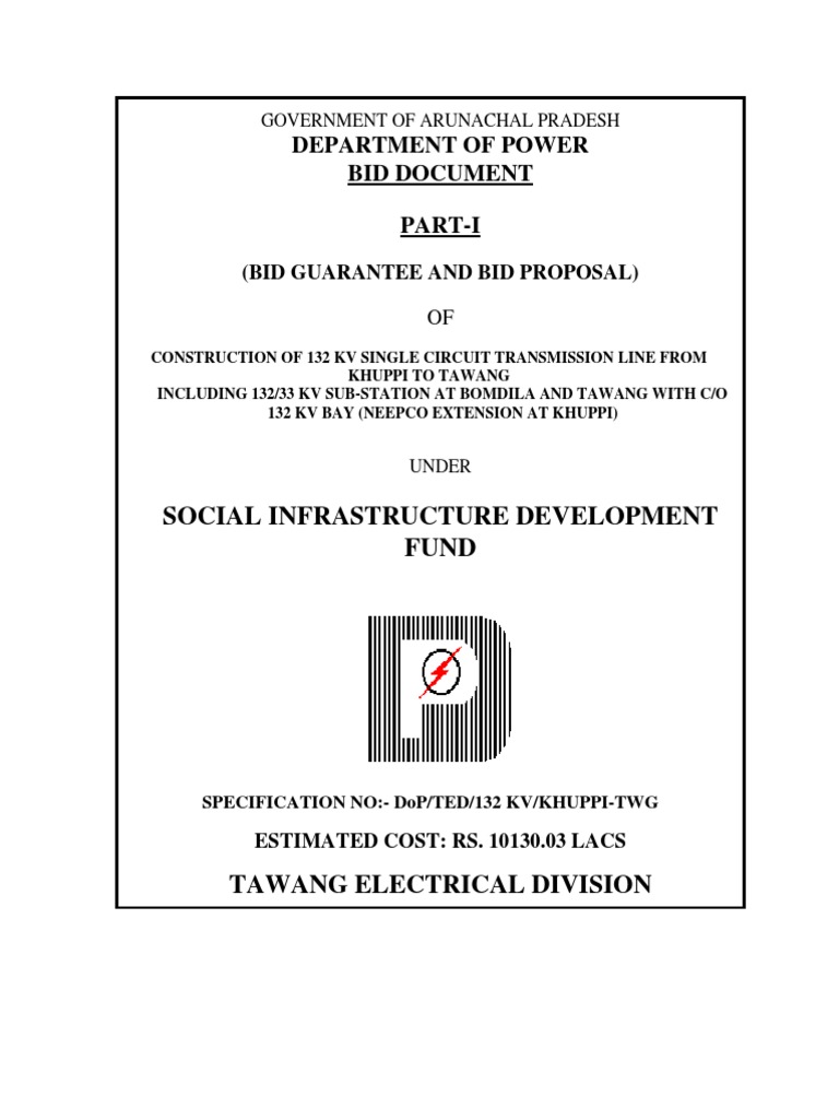 Trabsmission Line Bid Document Khuppi To Tawang | PDF | Specification (Technical Standard ...