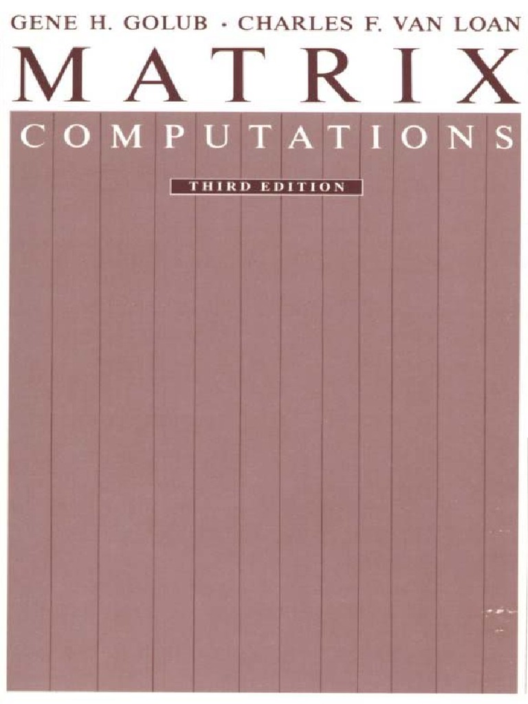 MAtrix Computations | PDF