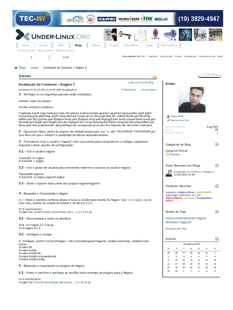 205432-Instala o Monitoramento Centreon e Nagios No Ubuntu | PDF | Servidor HTTP Apache | Blog