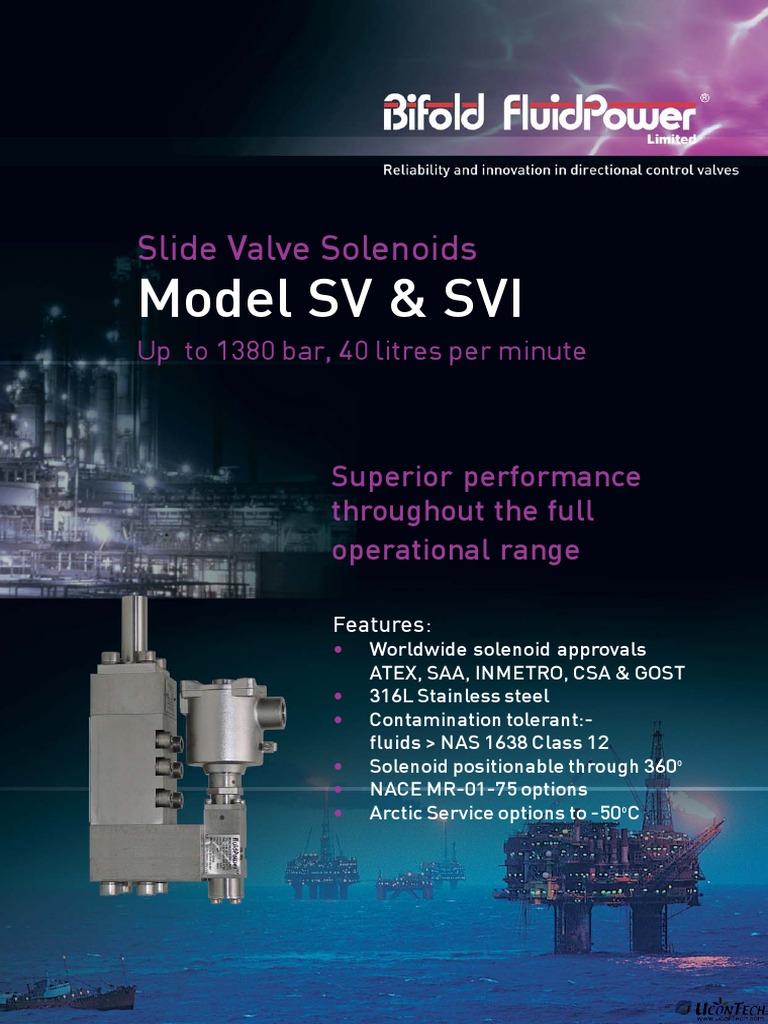 Slide Valve SV and SV1 Series (U) | PDF | Valve | Pressure