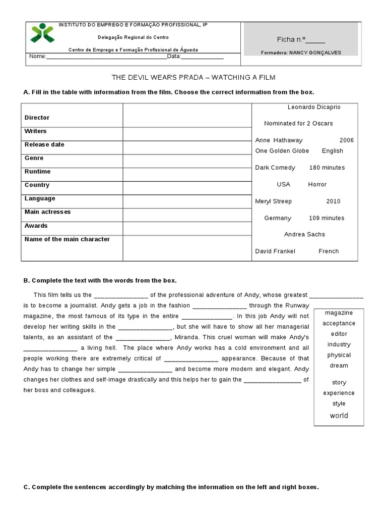 Learning English with The Devil Wears Prada | PDF | Leisure