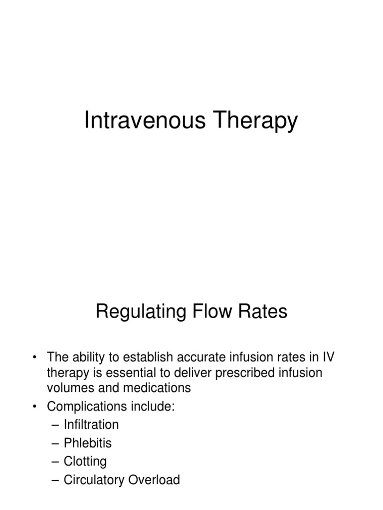 IV Therapy | PDF | Intravenous Therapy | Analgesic