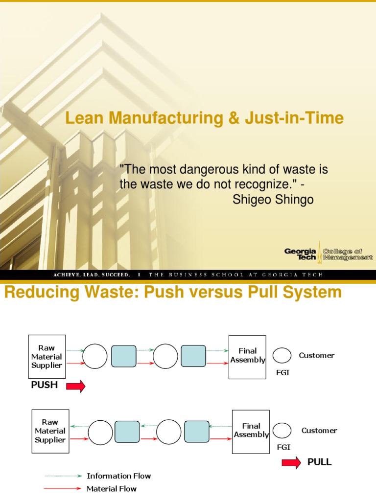 Lean Manufacturing Just-In-Time | PDF | Lean Manufacturing | Production And Manufacturing