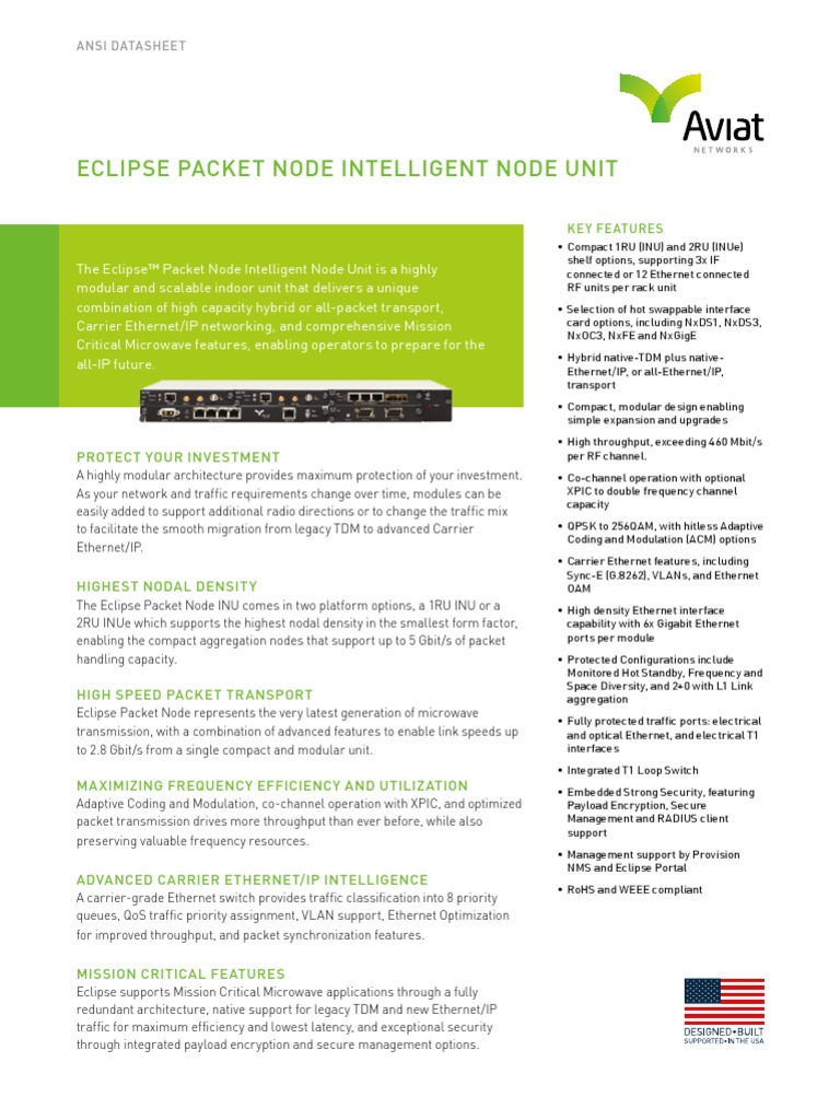 Eclipse Packet Node Intelligent Node Unit: Protect Your Investment | PDF | Ethernet | Computer ...