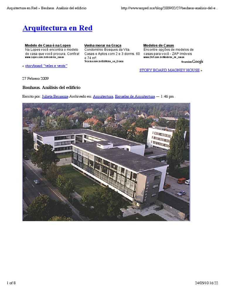Bauhaus Analisis Del Edificio | PDF | Diseño arquitectonico | Arquitectura