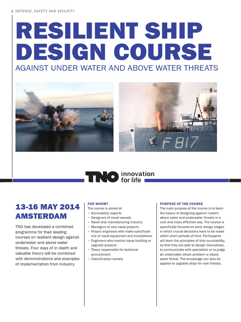 Resilient Ship Design Course: Against Under Water and Above Water ...