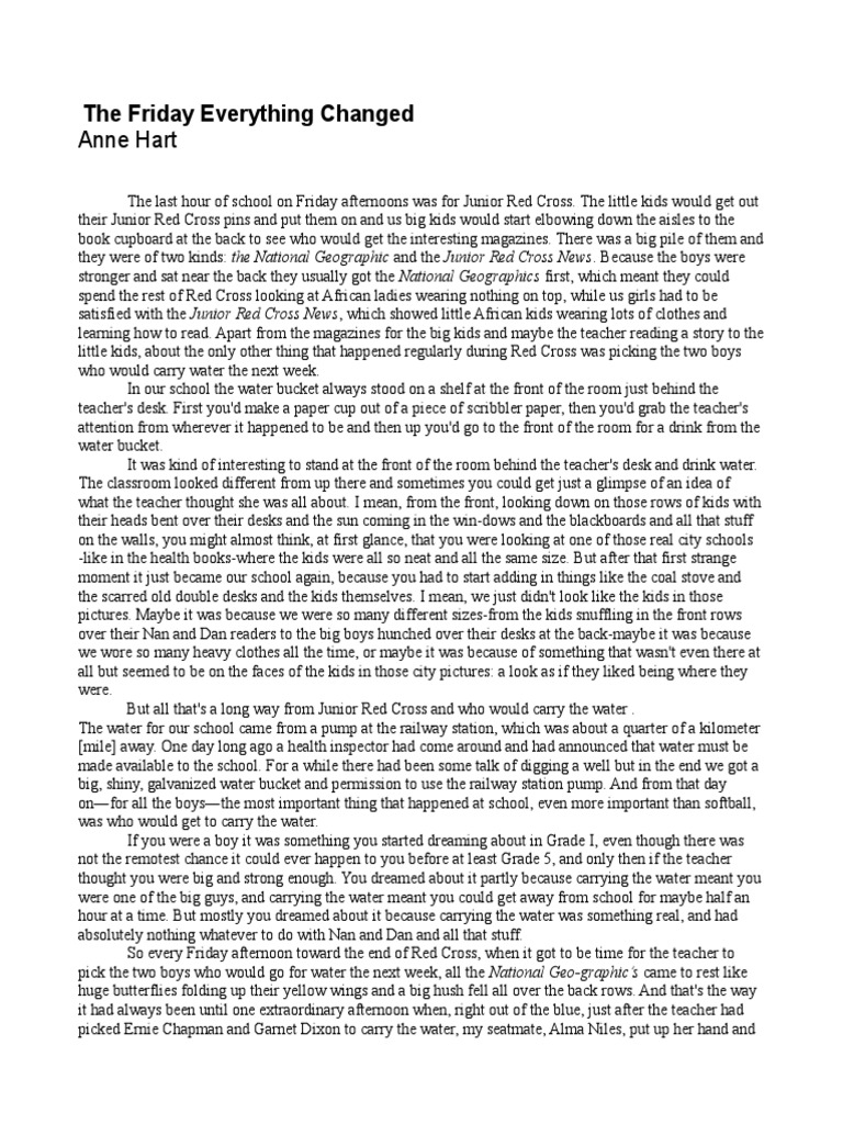 The Friday Everything Changed | PDF | Team Sports | Ball Games