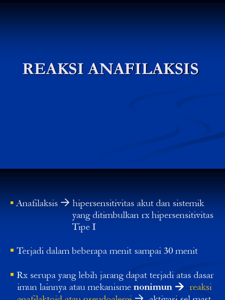 Reaksi Anafilaksis | PDF