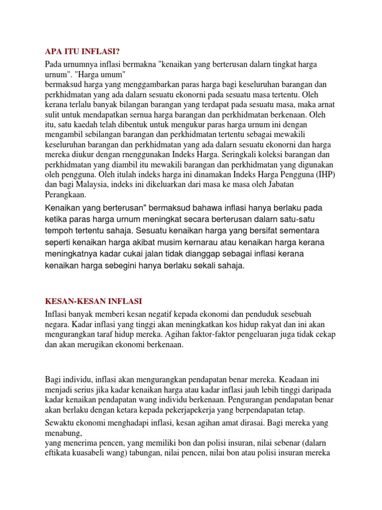 INFLASI | PDF