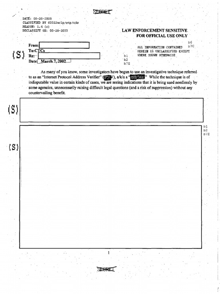 Law Enforcement Sensitive For Official Use Only | PDF