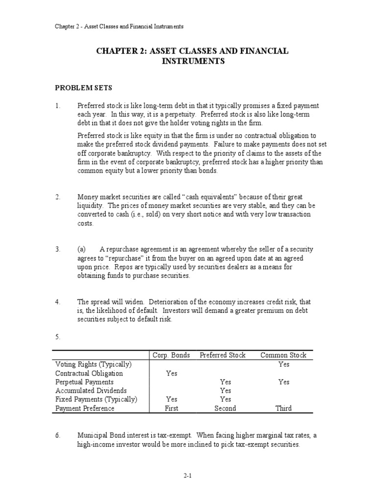 Asset Classes & Financial Instruments Overview | PDF | Order (Exchange ...