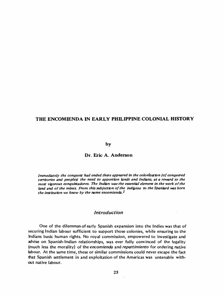Encomienda System in Philippine History | PDF | Colonization Of The ...