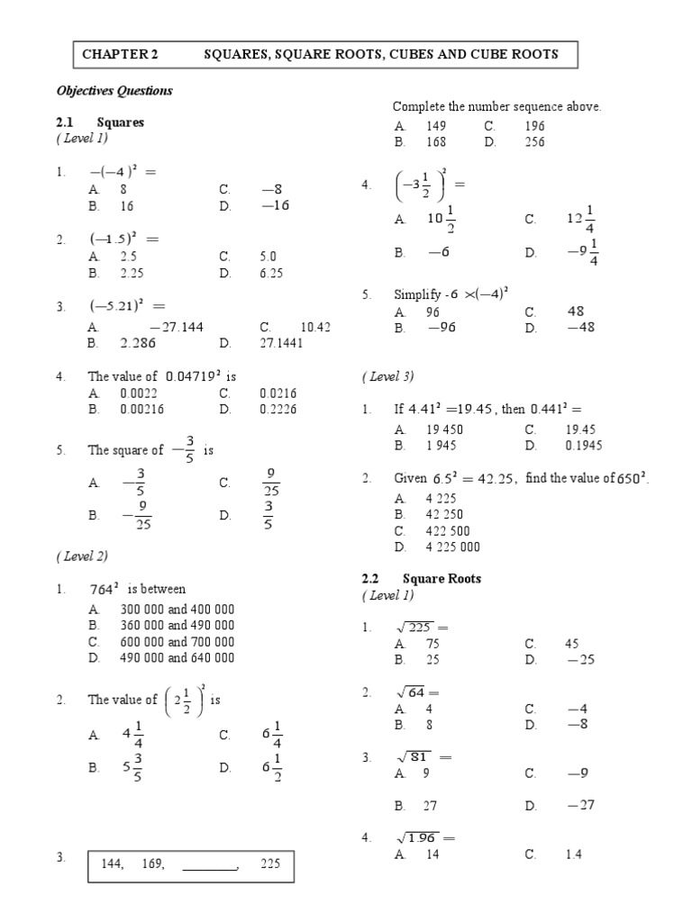 Understanding Squares, Square Roots, Cubes and Cube Roots: A Guide to ...
