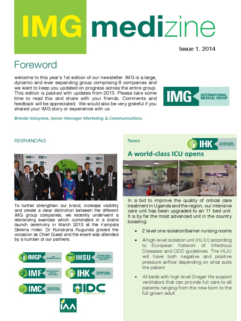 IMG Newsletter Edition 1 | PDF | Intensive Care Medicine | Intensive ...