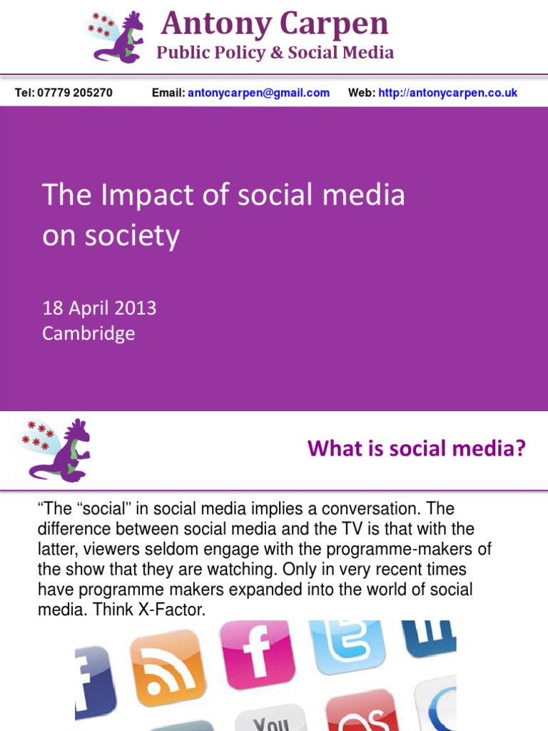 2 Impact of Social Media on Society | Crowdsourcing | Mass Media