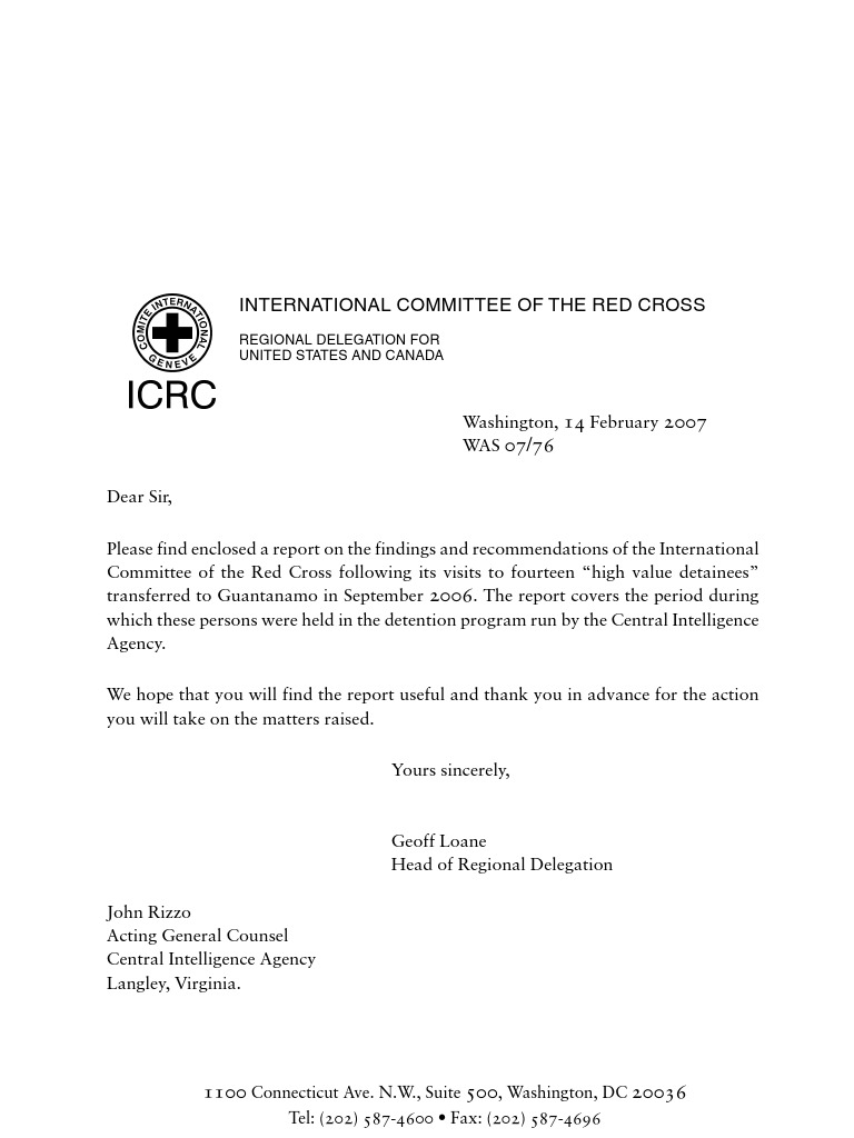ICRC Report 2007 | PDF | Guantanamo Bay Detention Camp | Waterboarding