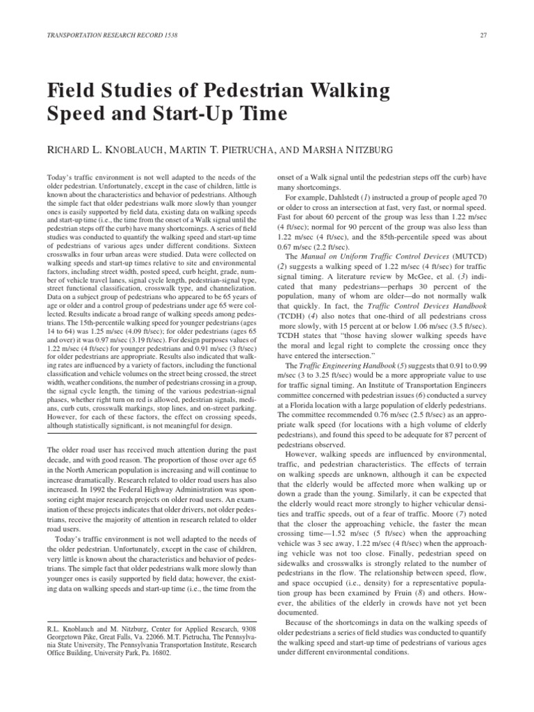 Crosswalk Research | PDF | Pedestrian Crossing | Traffic
