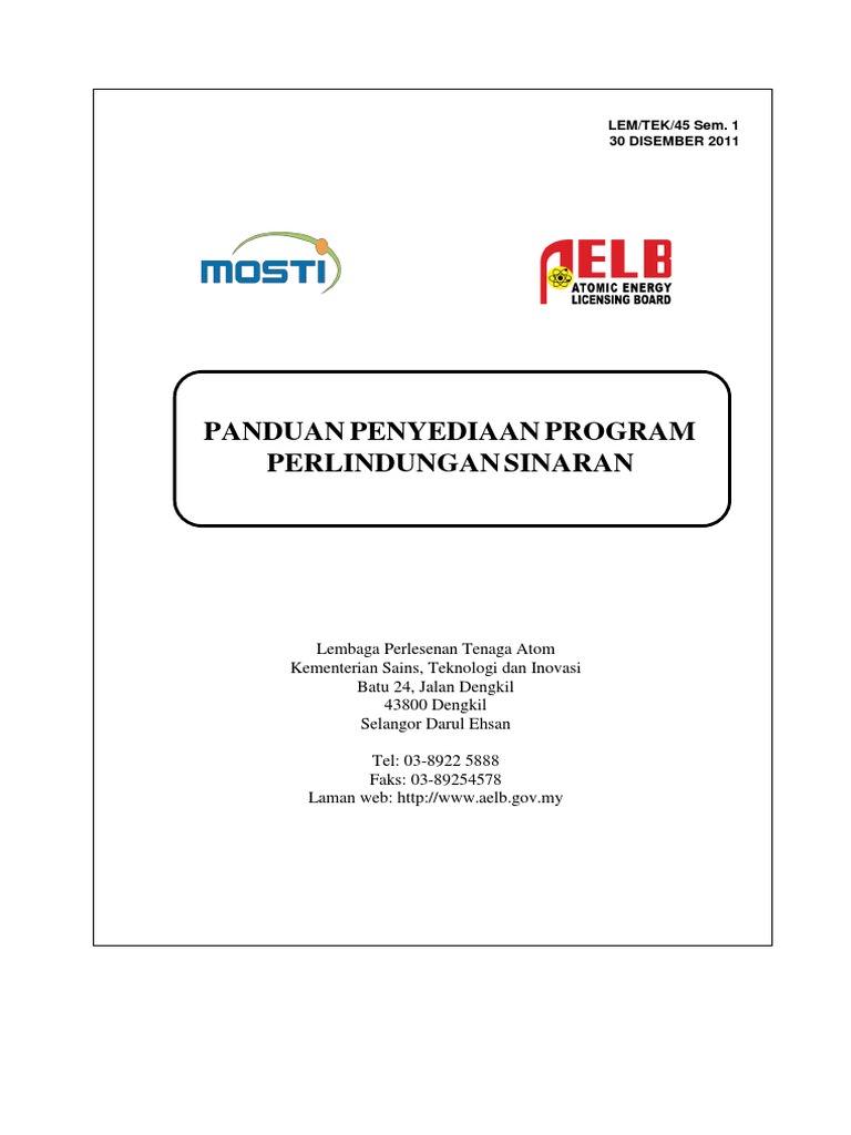 Panduan Penyediaan Program Perlindungan Sinaran | PDF
