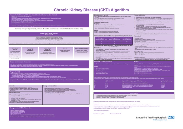 CKD Algorithm EBG Approved April09 | PDF | Chronic Kidney Disease ...