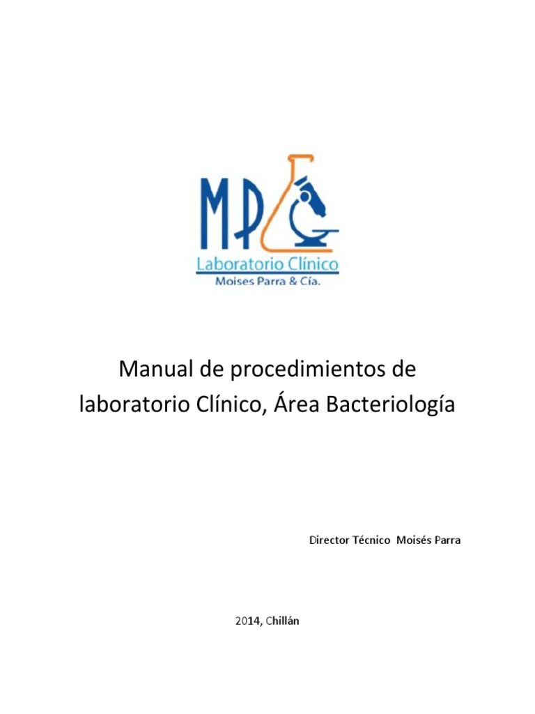 Manual de procedimientos de laboratorio Clínico en Área Bacteriología | Tinción | Bacterias