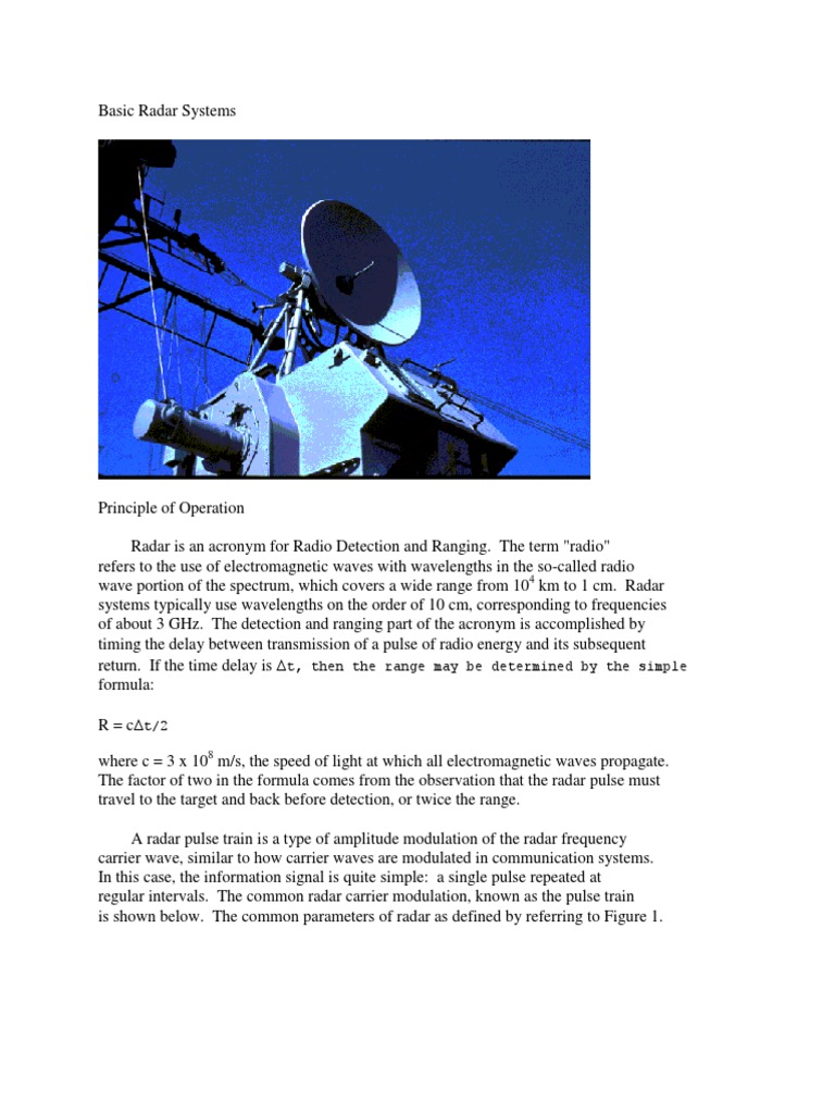 Radar Parts | PDF | Signal To Noise Ratio | Antenna (Radio)