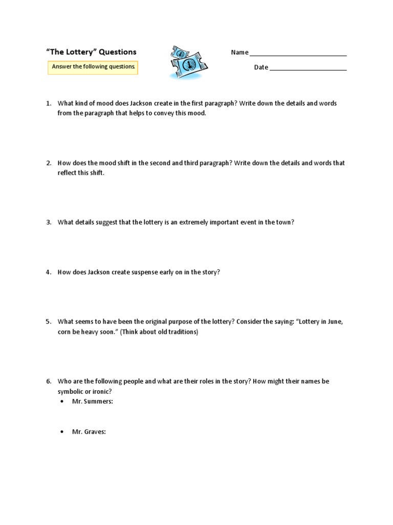 "The Lottery" Questions | PDF