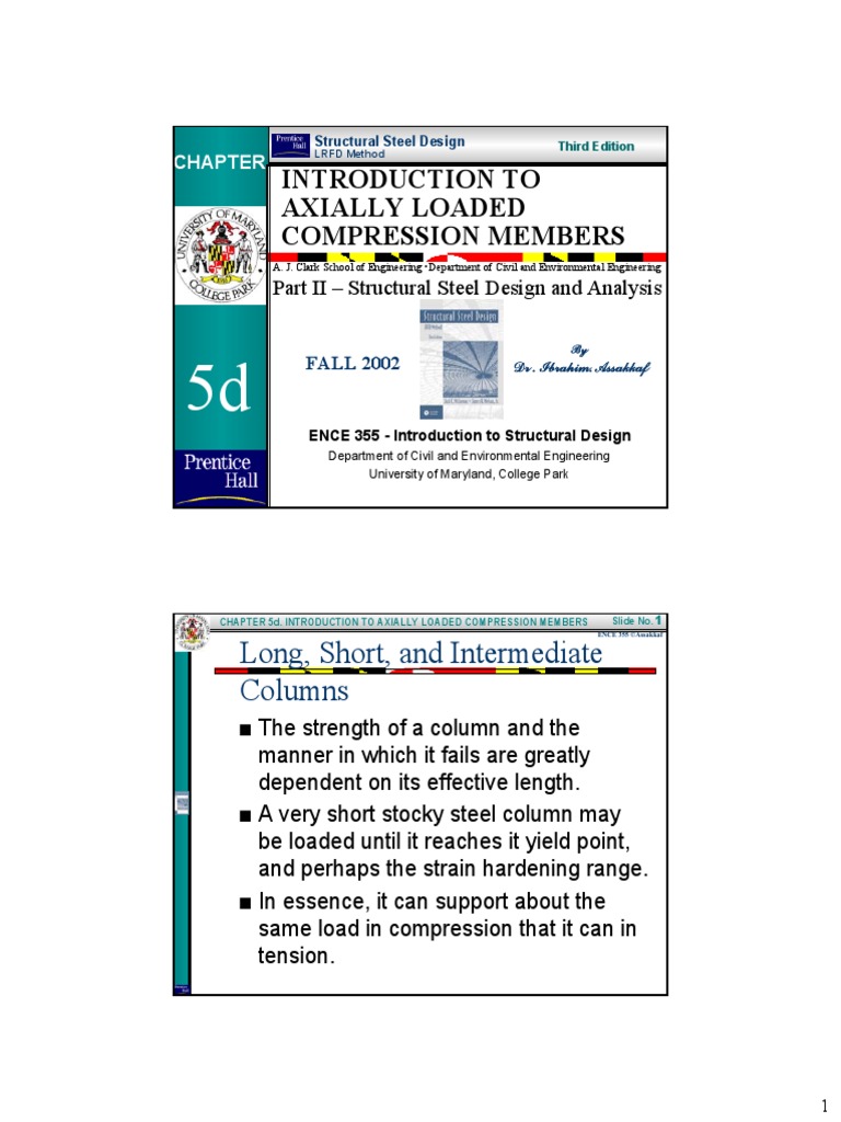 Introduction To Axially Loaded Compression Members | PDF | Buckling ...