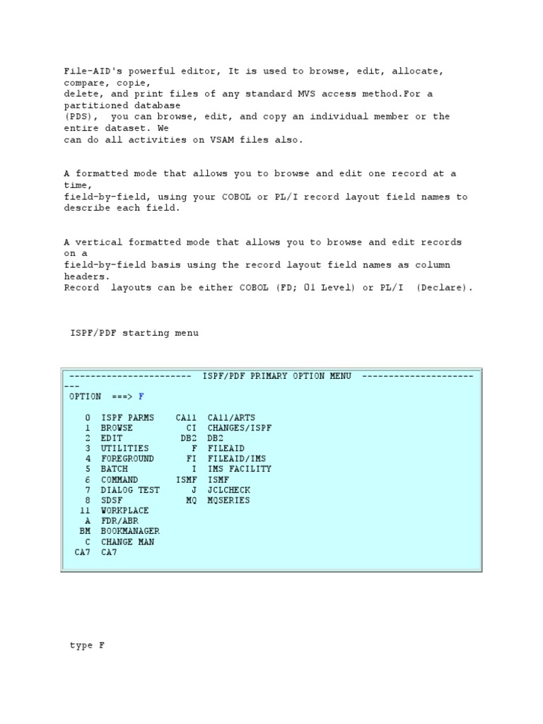 File Aid | PDF | Data Management | Computing
