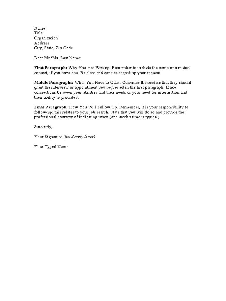 Professional Interview Request Template | PDF