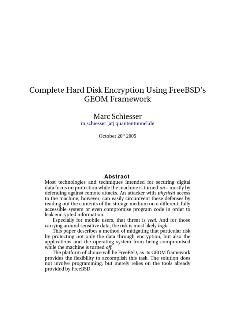 Complete Hard Disk Encryption | PDF | File System | Encryption