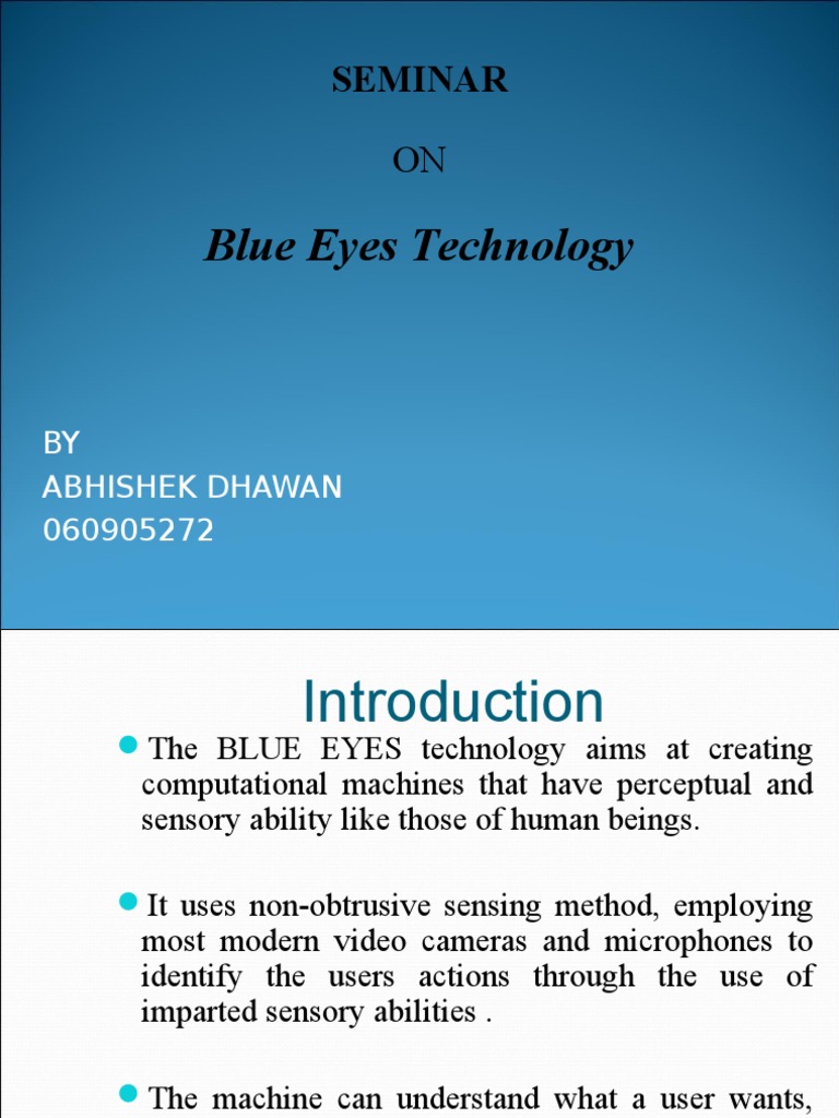 Blue Eyes Technology | PDF | Camera | Emotions