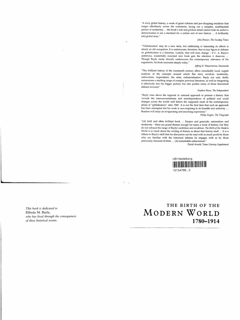 C.a.bayly, The Birth of The Modern World 1780-1914 | PDF