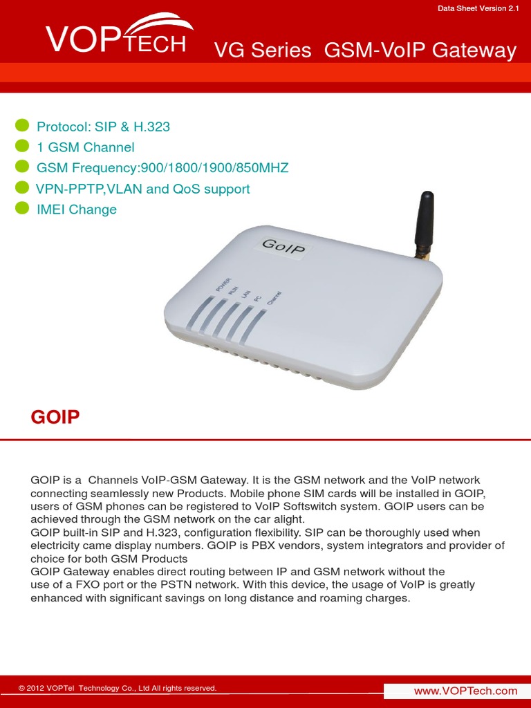 Goip | PDF | Session Initiation Protocol | Voice Over Ip