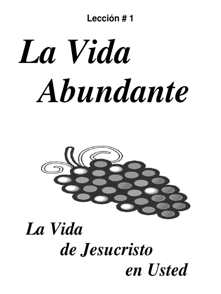 La Vida Abundante | PDF | Cristo (título) | Jesús