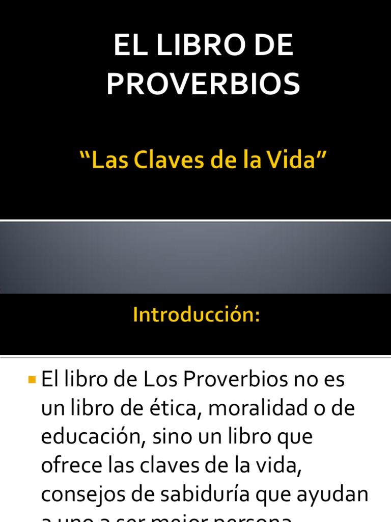 Las Claves de La Vida | PDF | Libro de proverbios | Biblia