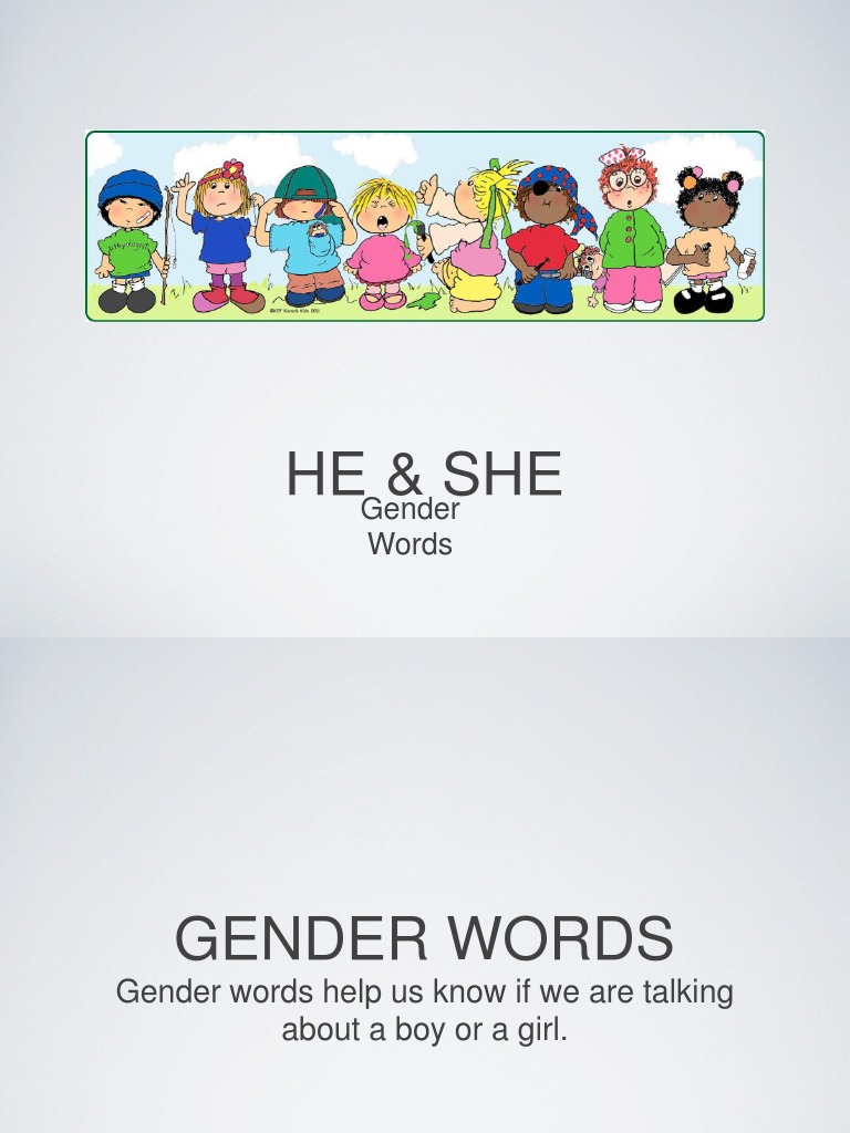 Gender Words: He & She Usage Guide | PDF